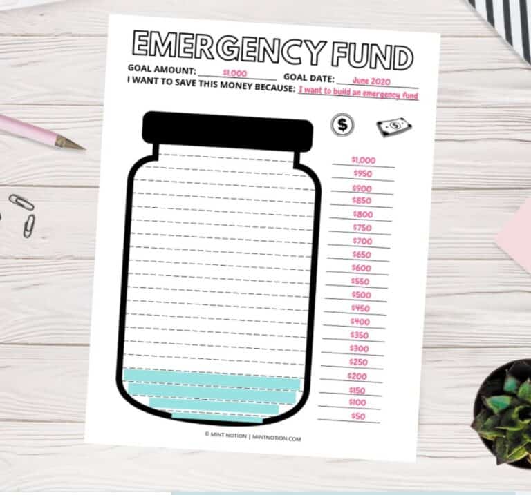 11 Free Printable Emergency Fund Trackers & Charts