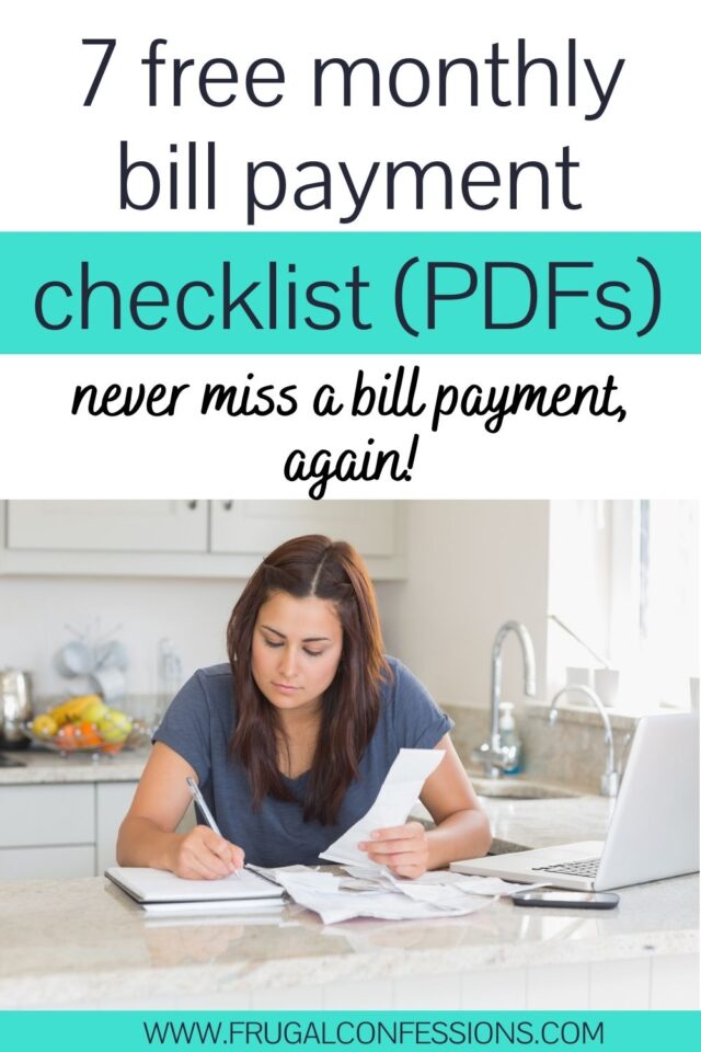 7 Free Monthly Bill Pay Checklist PDFs (Never Miss a Bill Again!)