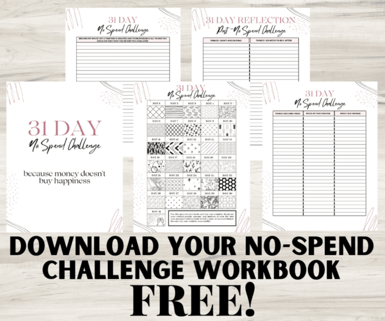 11 Free No-Spend Trackers (Make Your Challenge a Breeze)